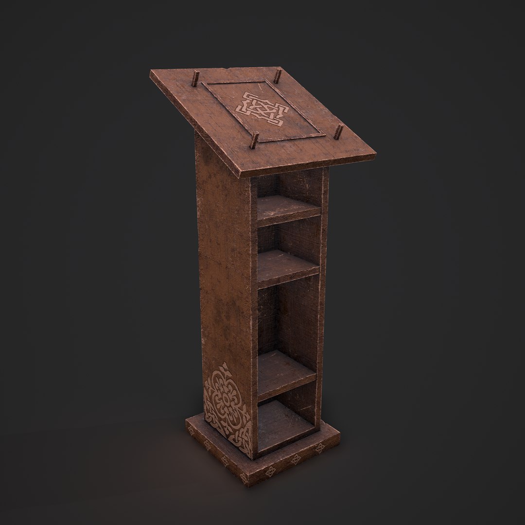 Elegant Lecture Stand Model - TurboSquid 1810119