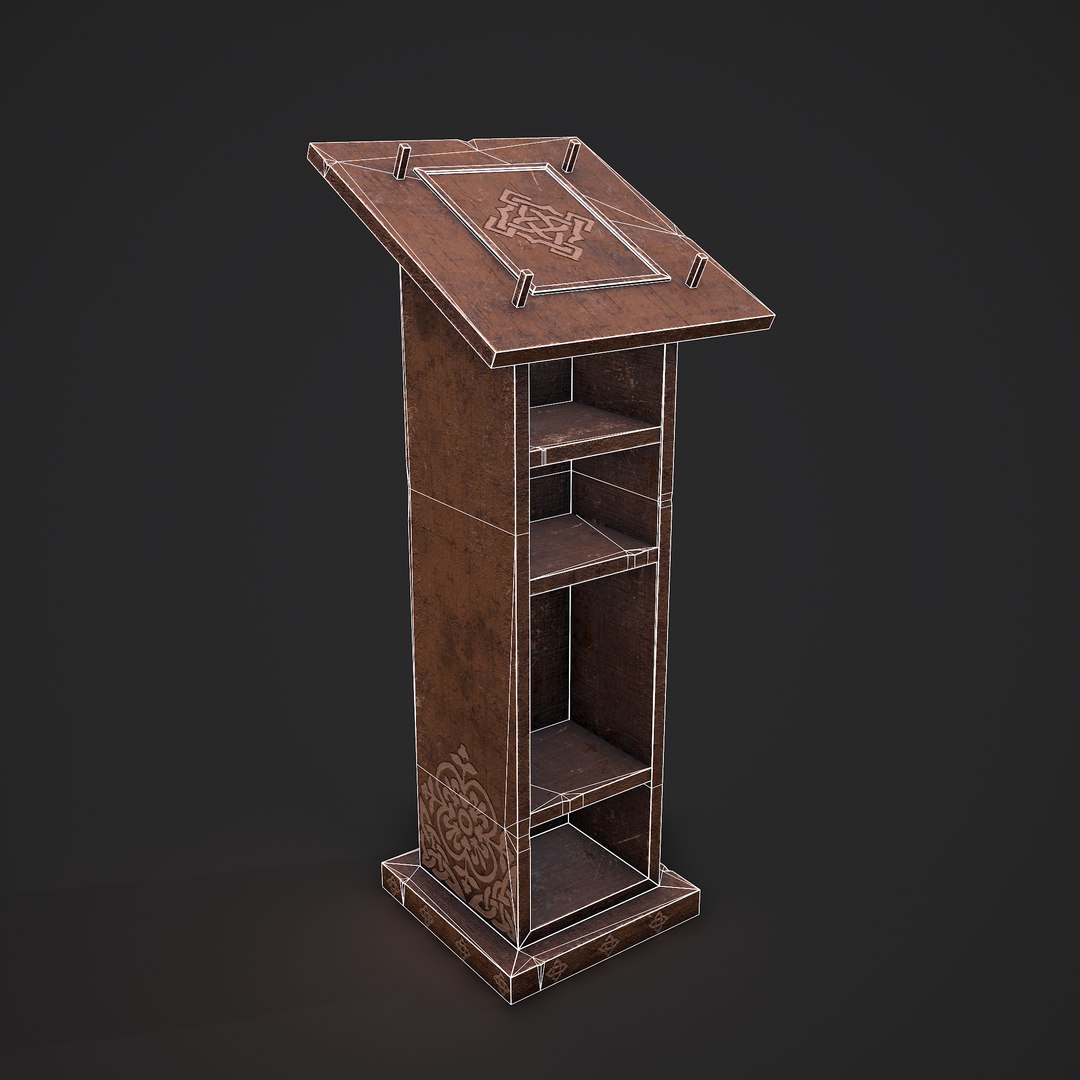 Elegant Lecture Stand Model - TurboSquid 1810119