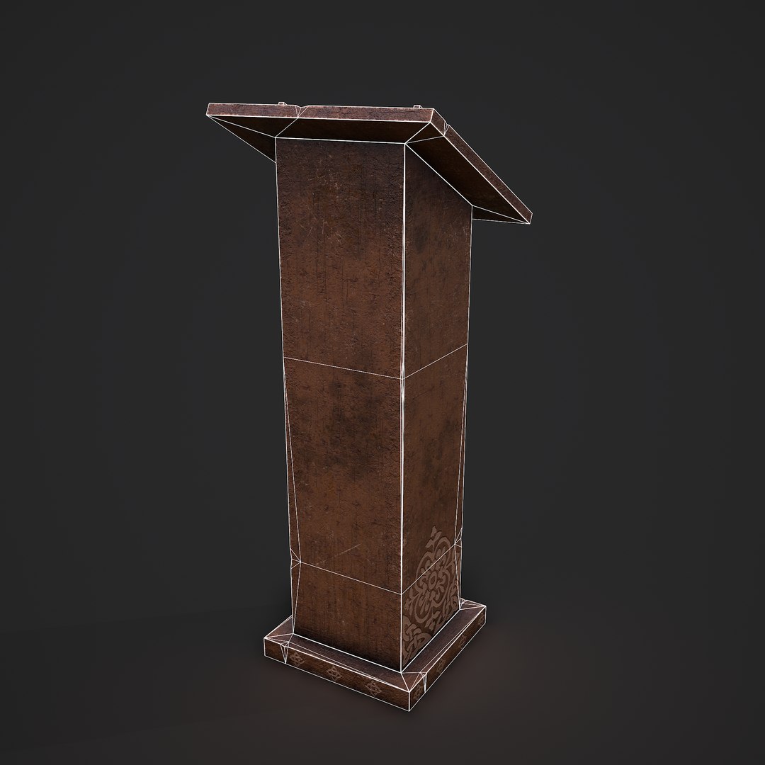 Elegant Lecture Stand Model - TurboSquid 1810119