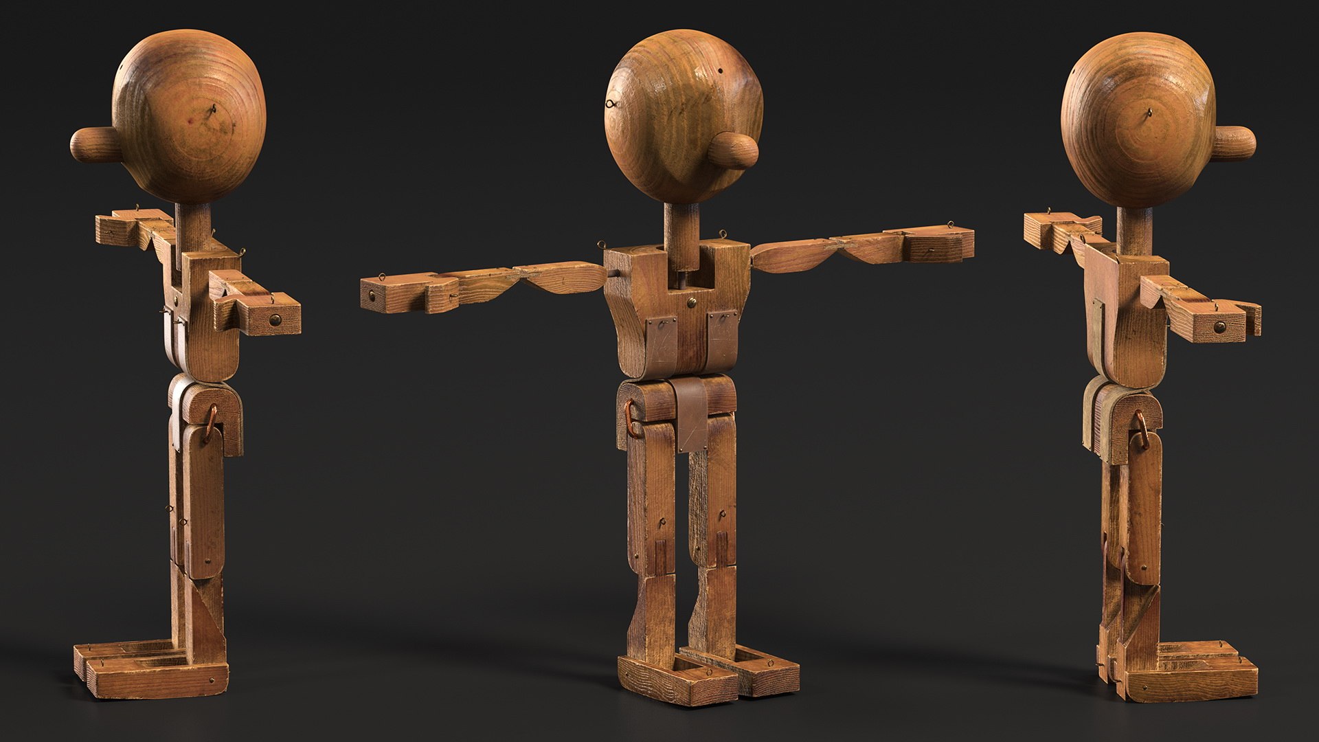 Dirty Wooden Character Rigged For Modo 3D Model - TurboSquid 2013430