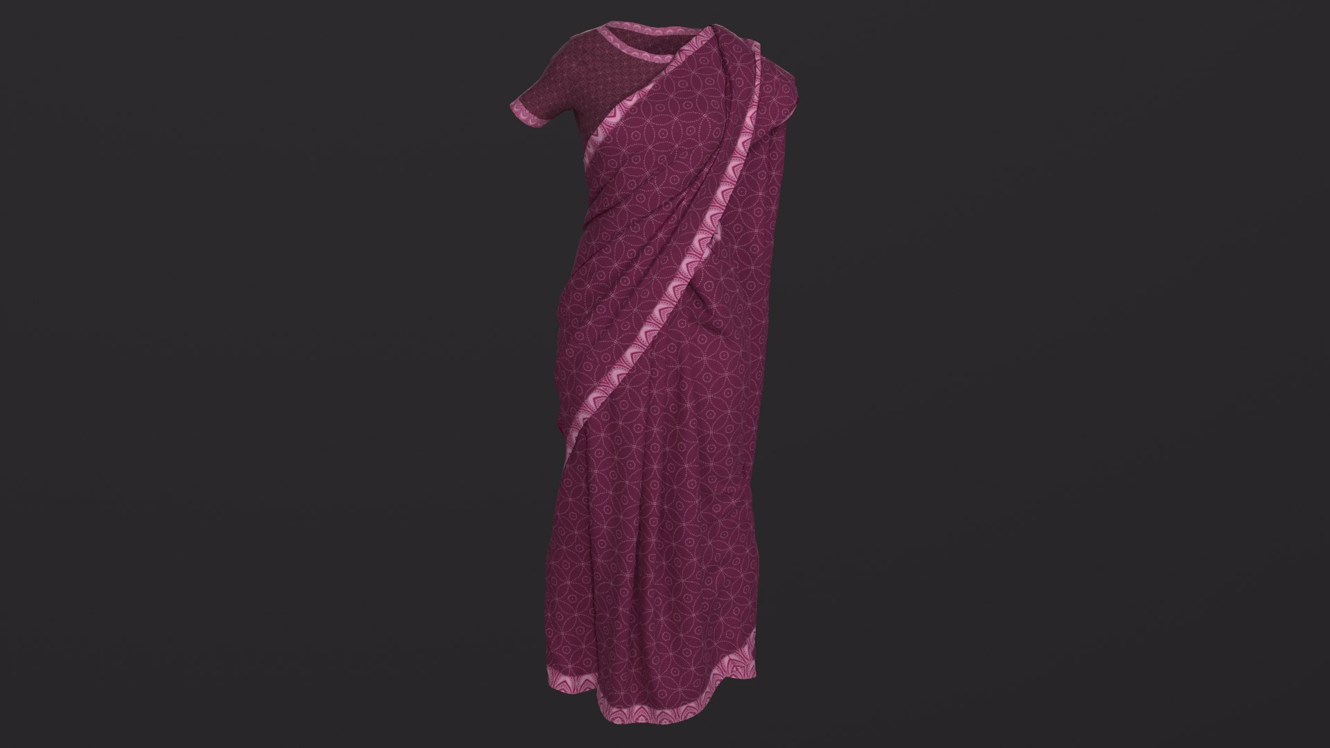3D Traditional Cloth Saree For Games - TurboSquid 2120324
