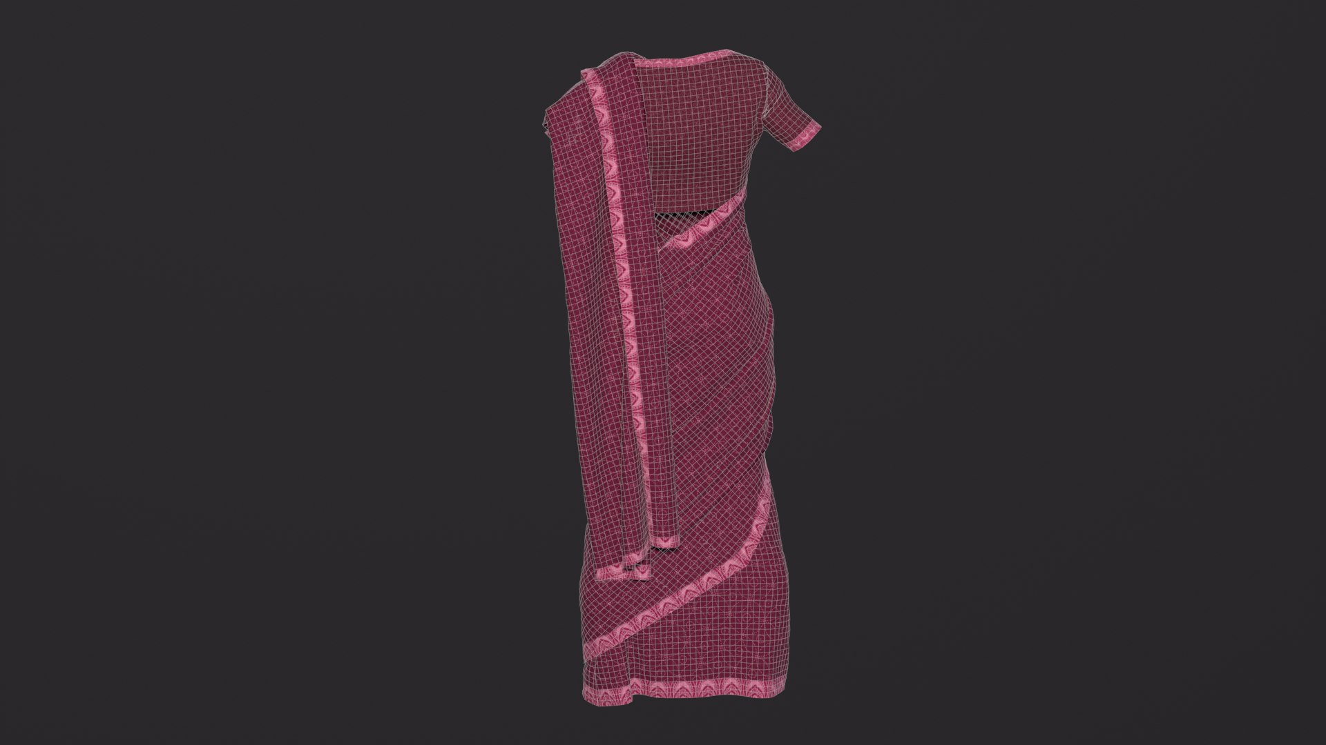 3D Traditional Cloth Saree For Games - TurboSquid 2120324