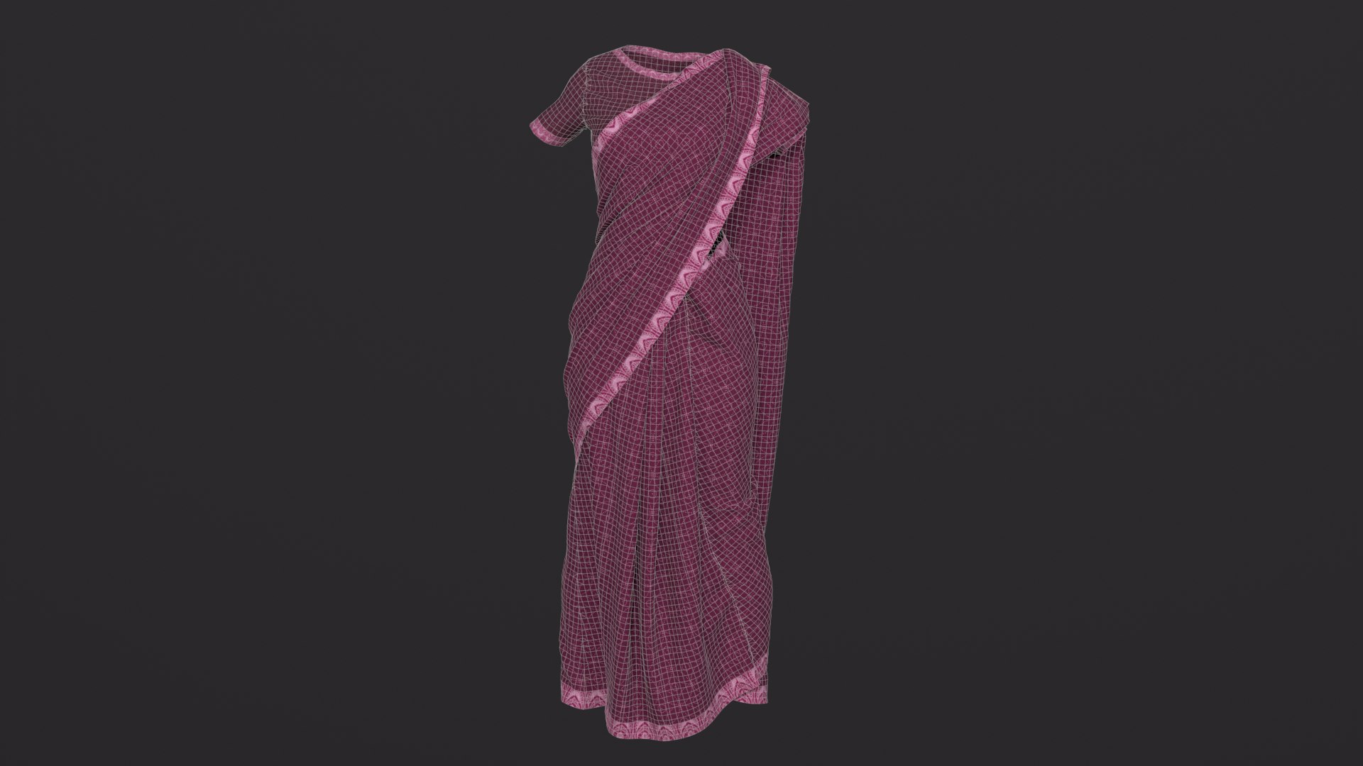 3D Traditional Cloth Saree For Games - TurboSquid 2120324