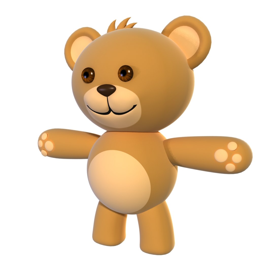 Cute Teddy Character Rigging 3D Model - TurboSquid 1188967
