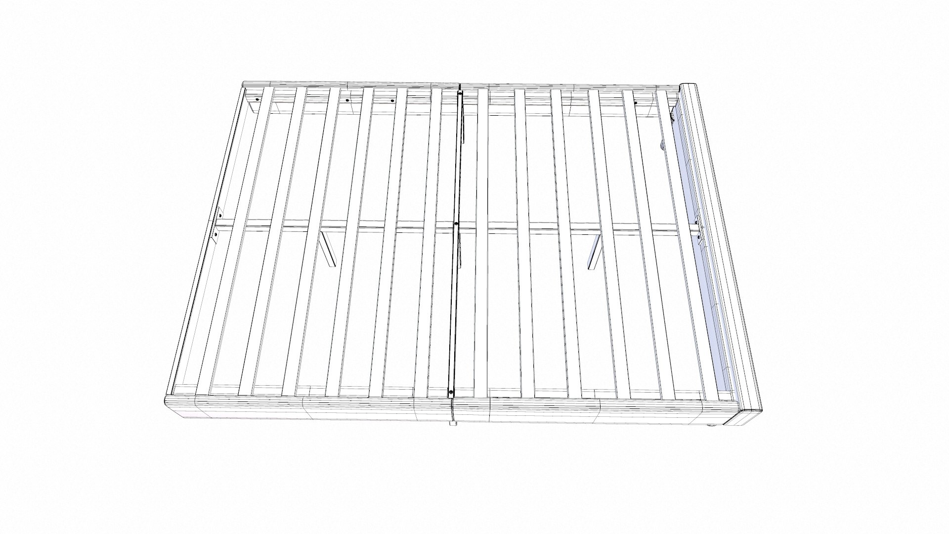 3D Metal Pallet Cot Model - TurboSquid 2379315