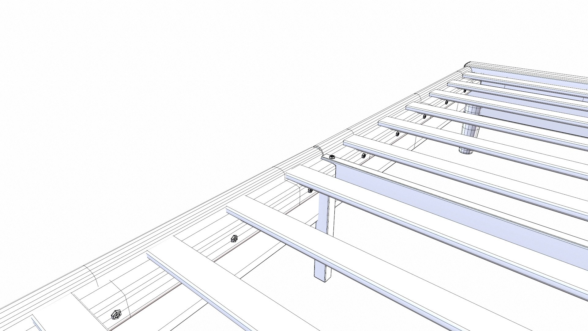 3D Metal Pallet Cot Model - TurboSquid 2379315