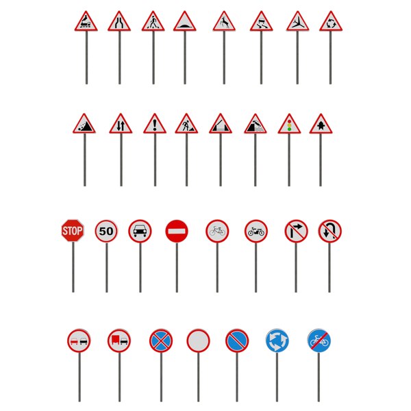 Traffic Signs Pack 13D模型 - TurboSquid 2119034