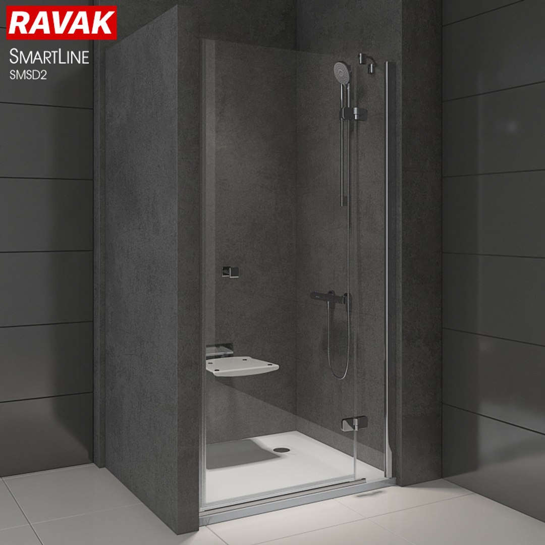 Shower room ravak smartline 3D model - TurboSquid 1197288