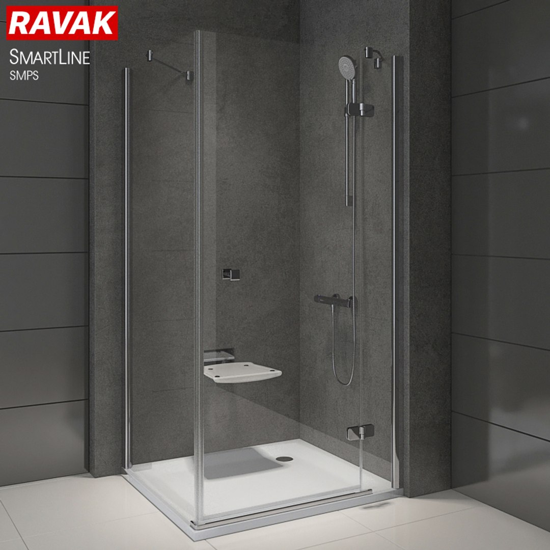 Shower room ravak smartline 3D model - TurboSquid 1197288