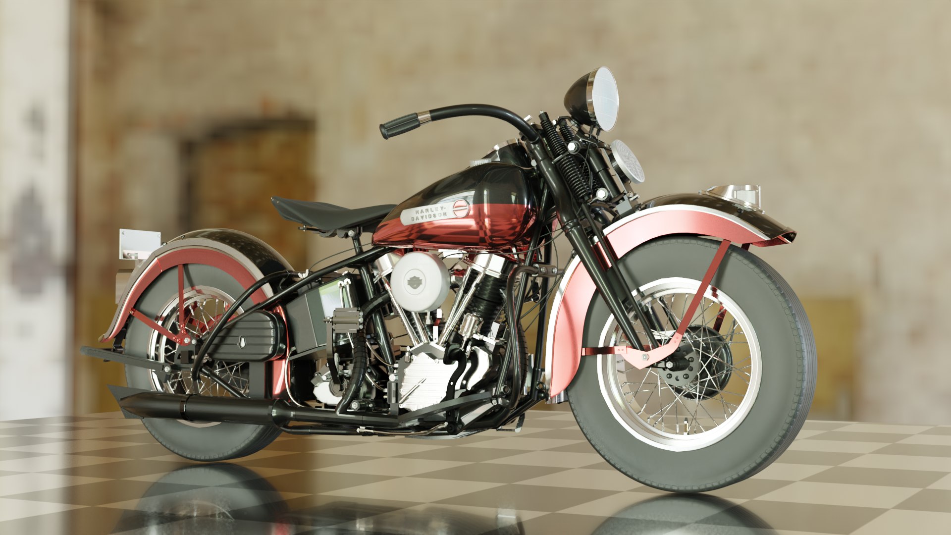 3D 1948 Panhead - TurboSquid 1819656