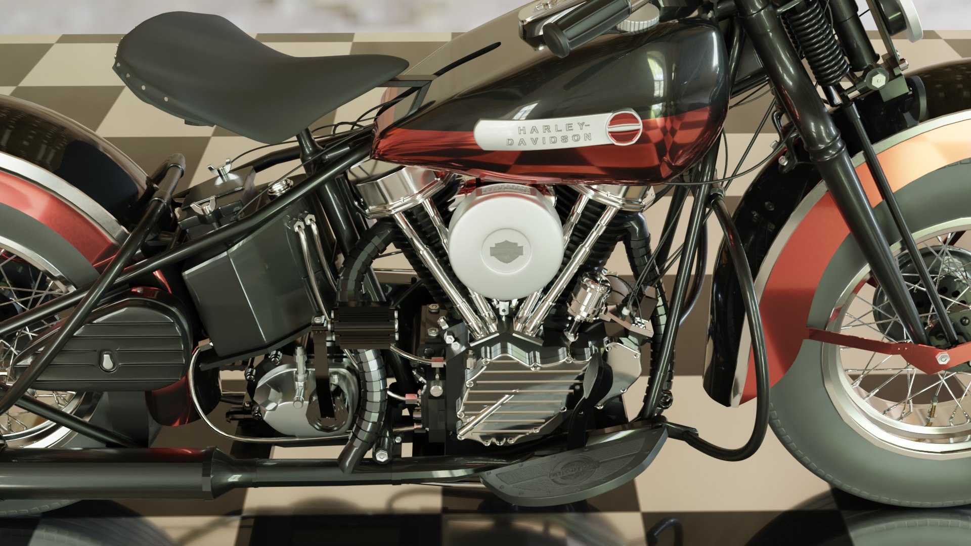 3D 1948 Panhead - TurboSquid 1819656
