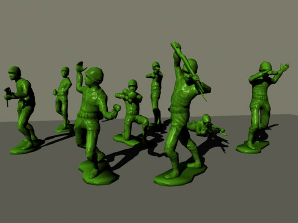 3d model plastic army man
