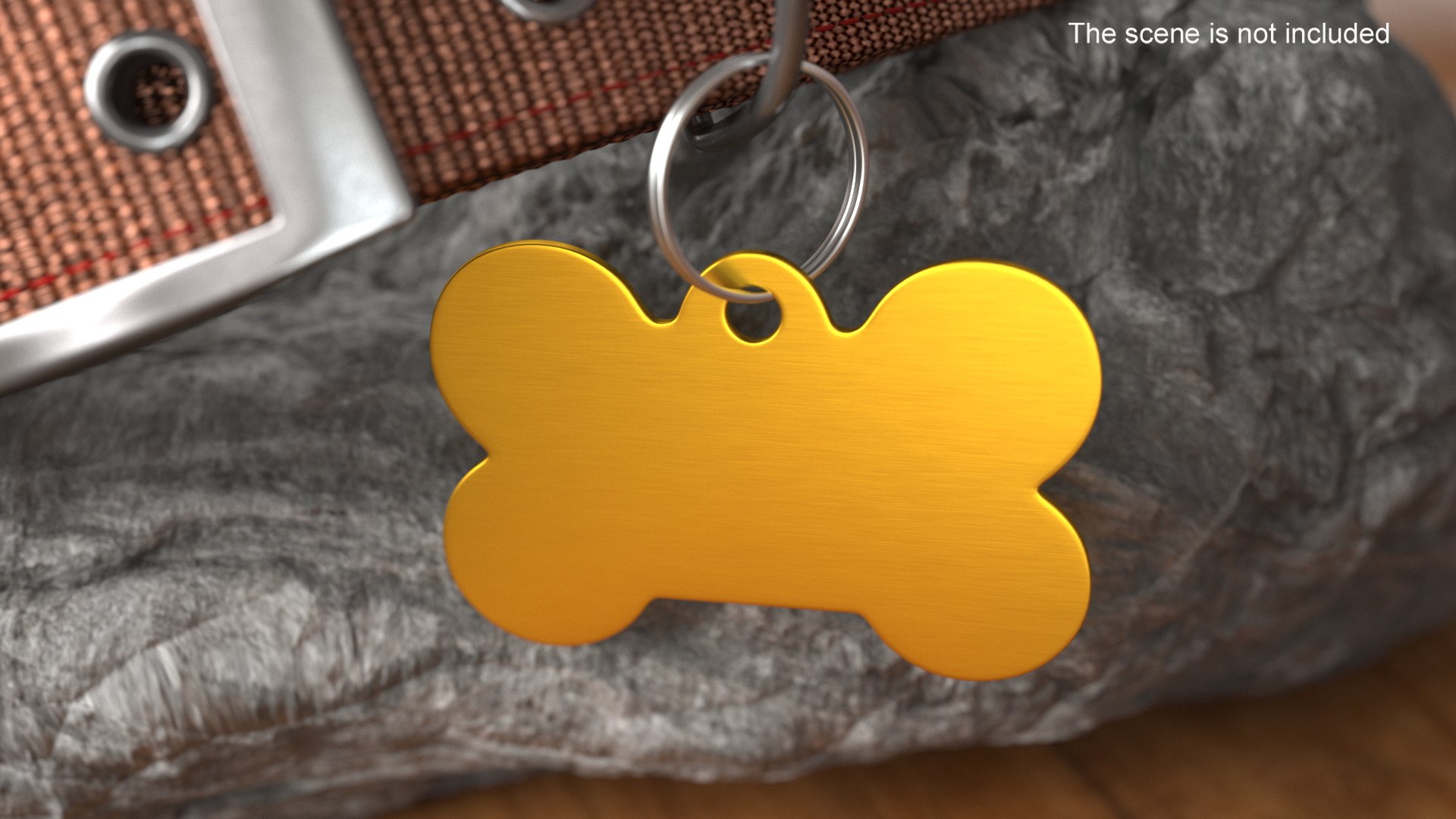 3D Dog Collar Tag Gilded - TurboSquid 2240435