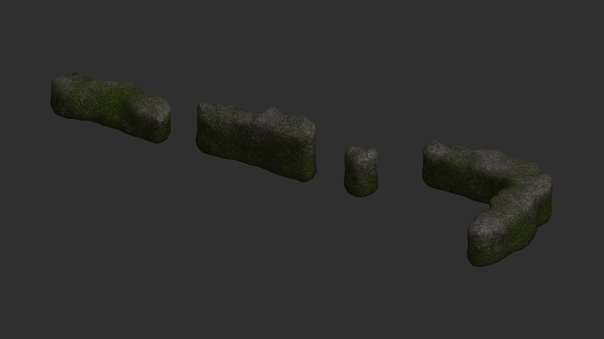 Cave Walls Combo - Moss 1 3D - TurboSquid 2089425