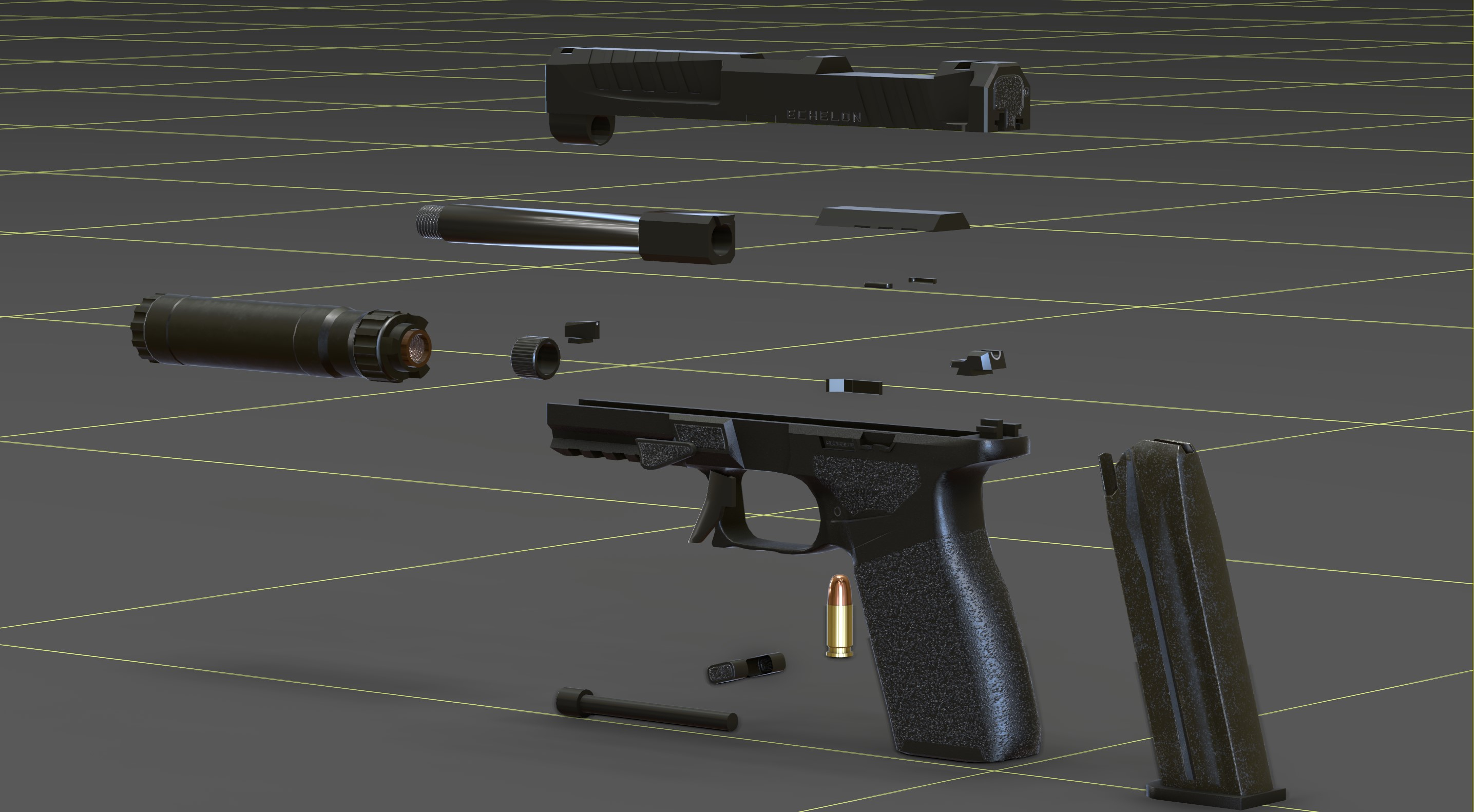 Springfield Armory - Echelon threaded Model 3D - TurboSquid 2104031