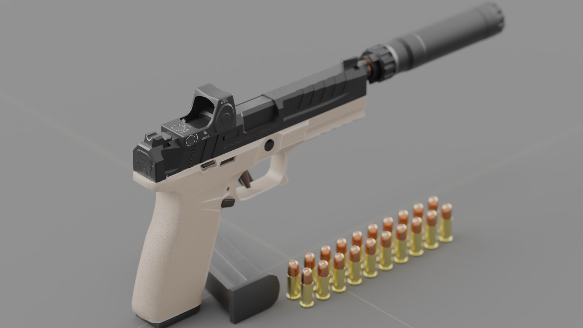 3D Springfield Armory - Echelon threaded model - TurboSquid 2104031