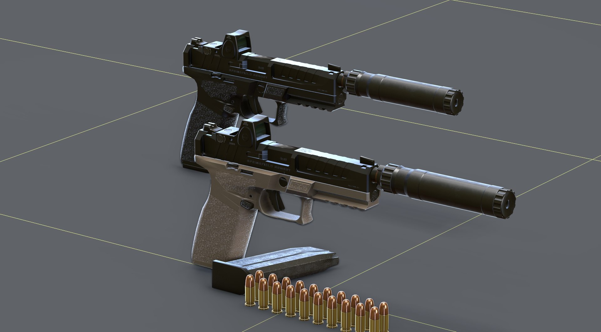 3D Springfield Armory - Echelon threaded model - TurboSquid 2104031