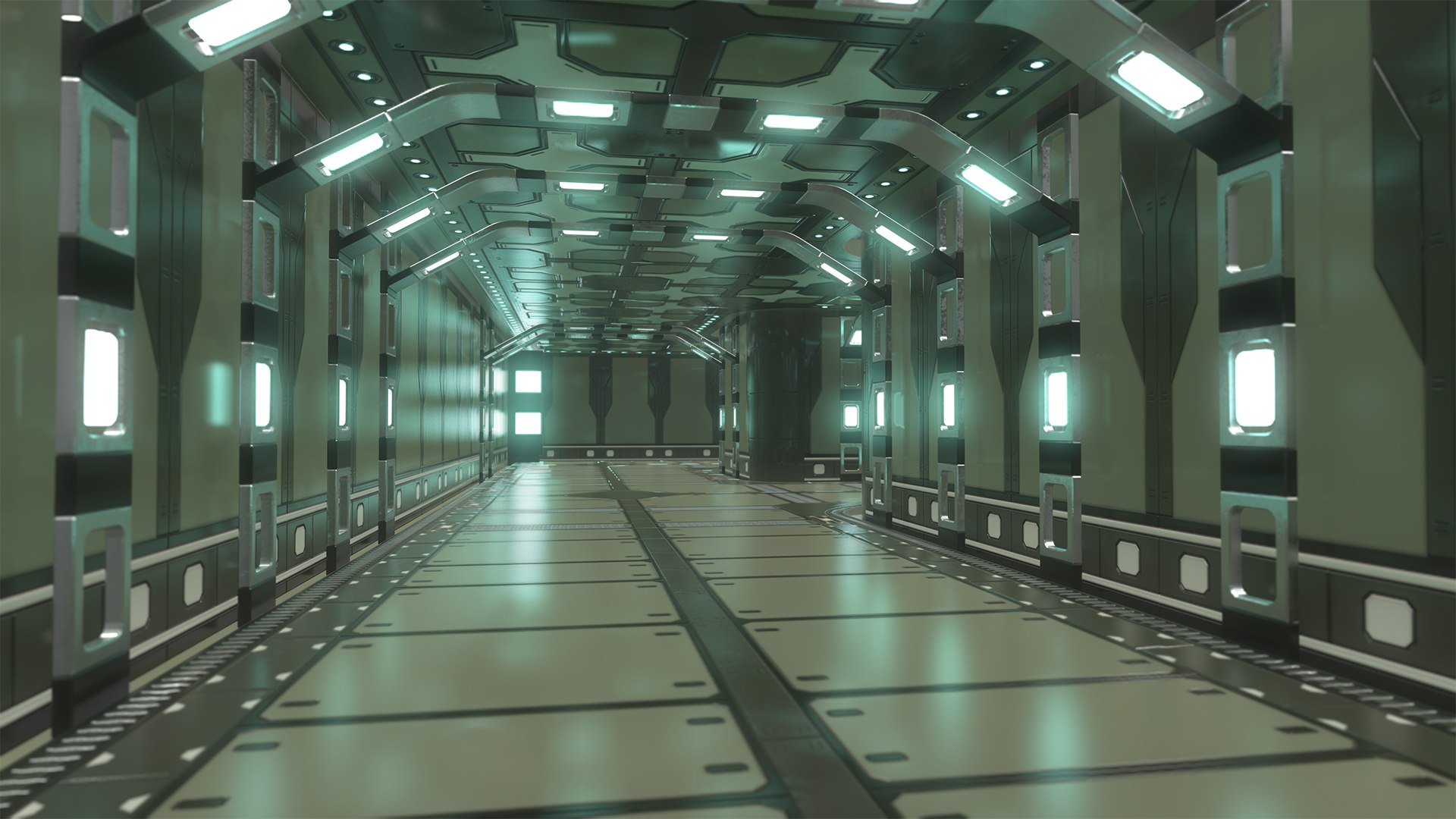 Lowpoly Scifi Modular Corridor 2 3D Model - TurboSquid 1794418