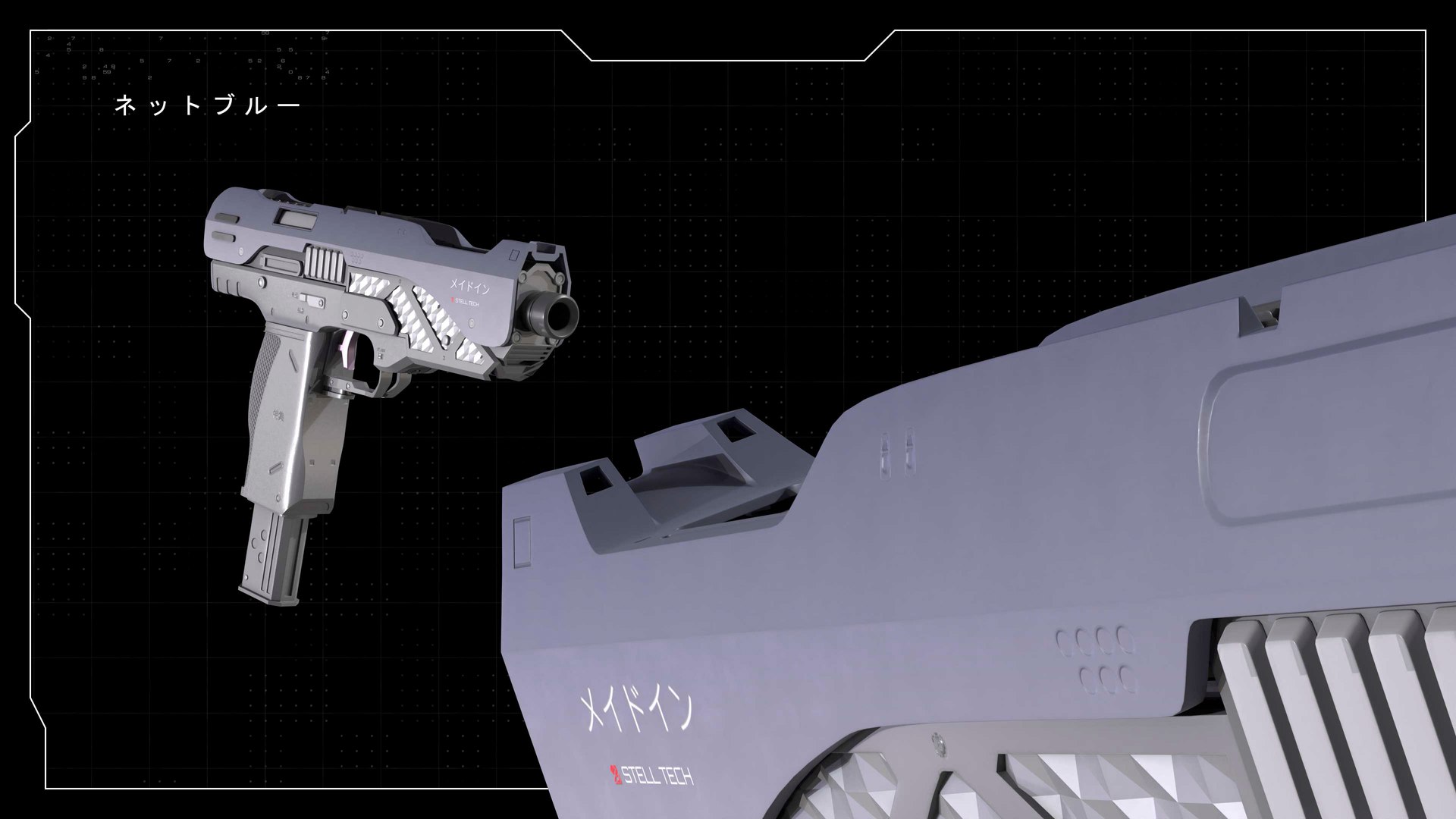 3D MIDNIGHT X STELL TECH PISTOL - TurboSquid 1887352