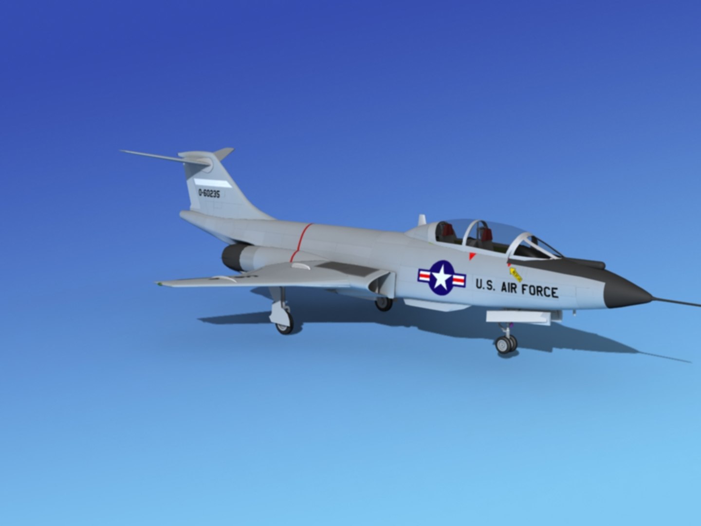 F-101 Voodoo Jet Fighters 3d Model