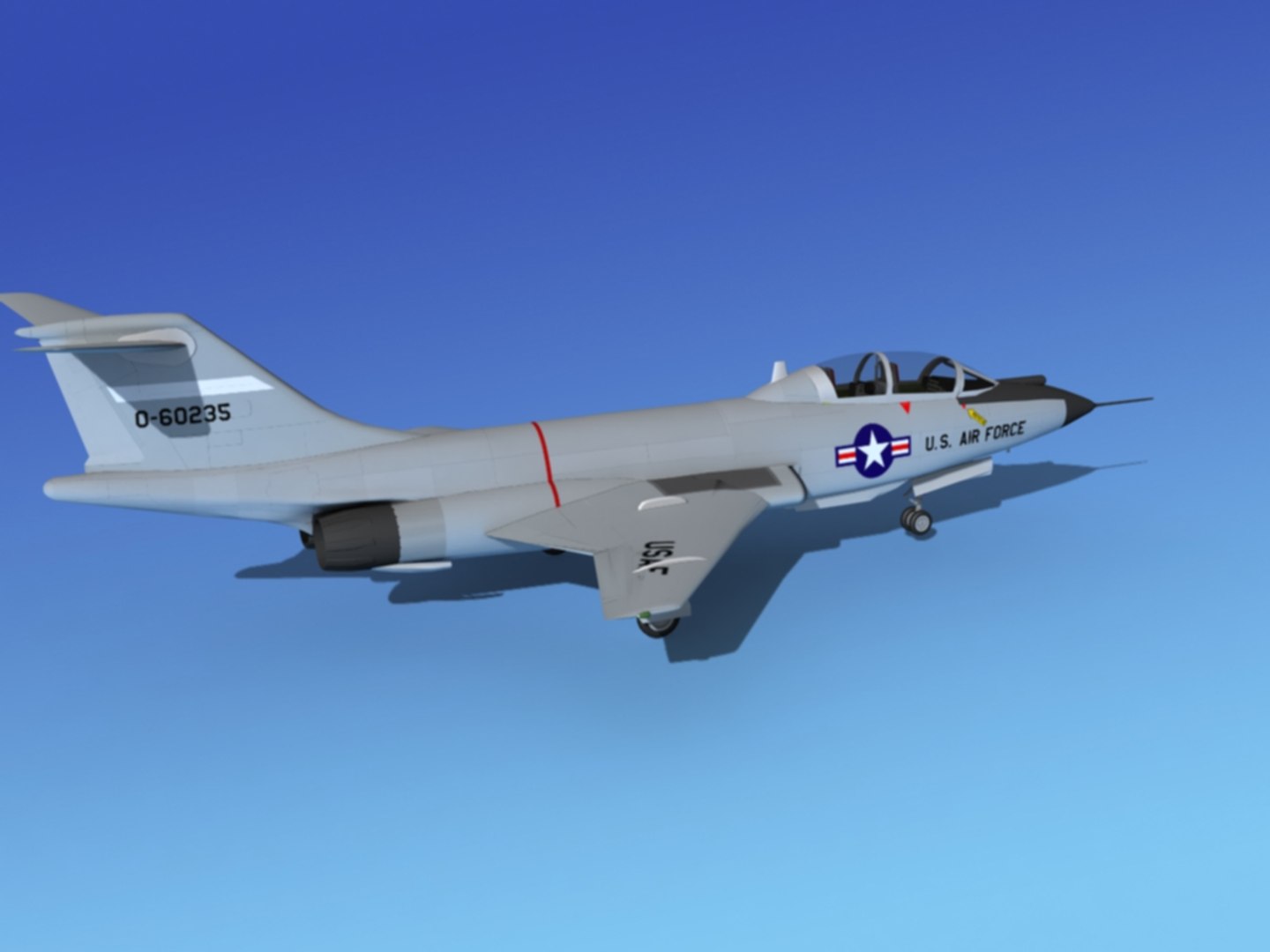 F-101 Voodoo Jet Fighters 3d Model