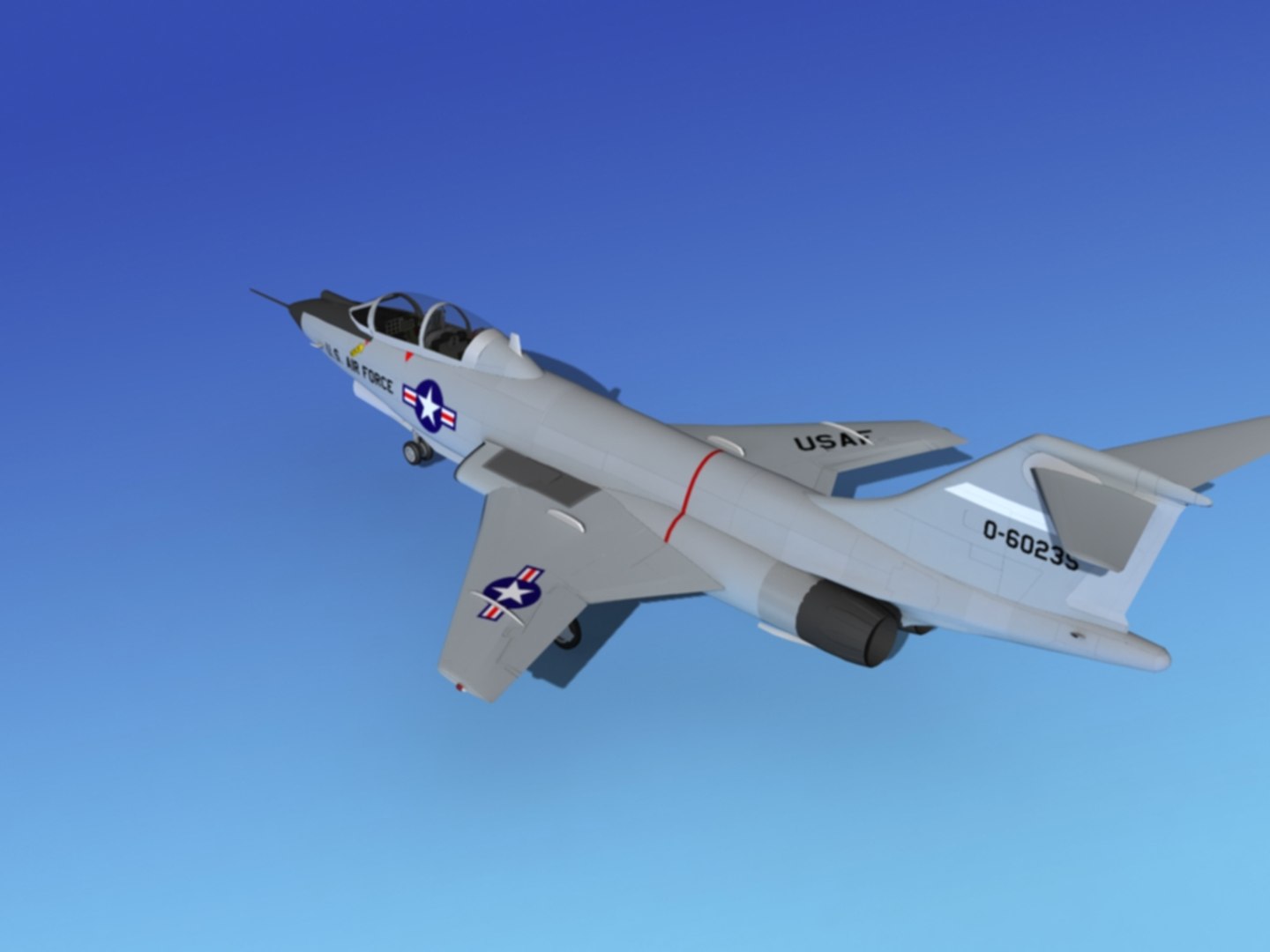 F-101 Voodoo Jet Fighters 3d Model