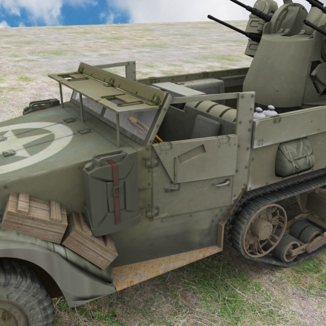 M-16 Halftrack 3d Model
