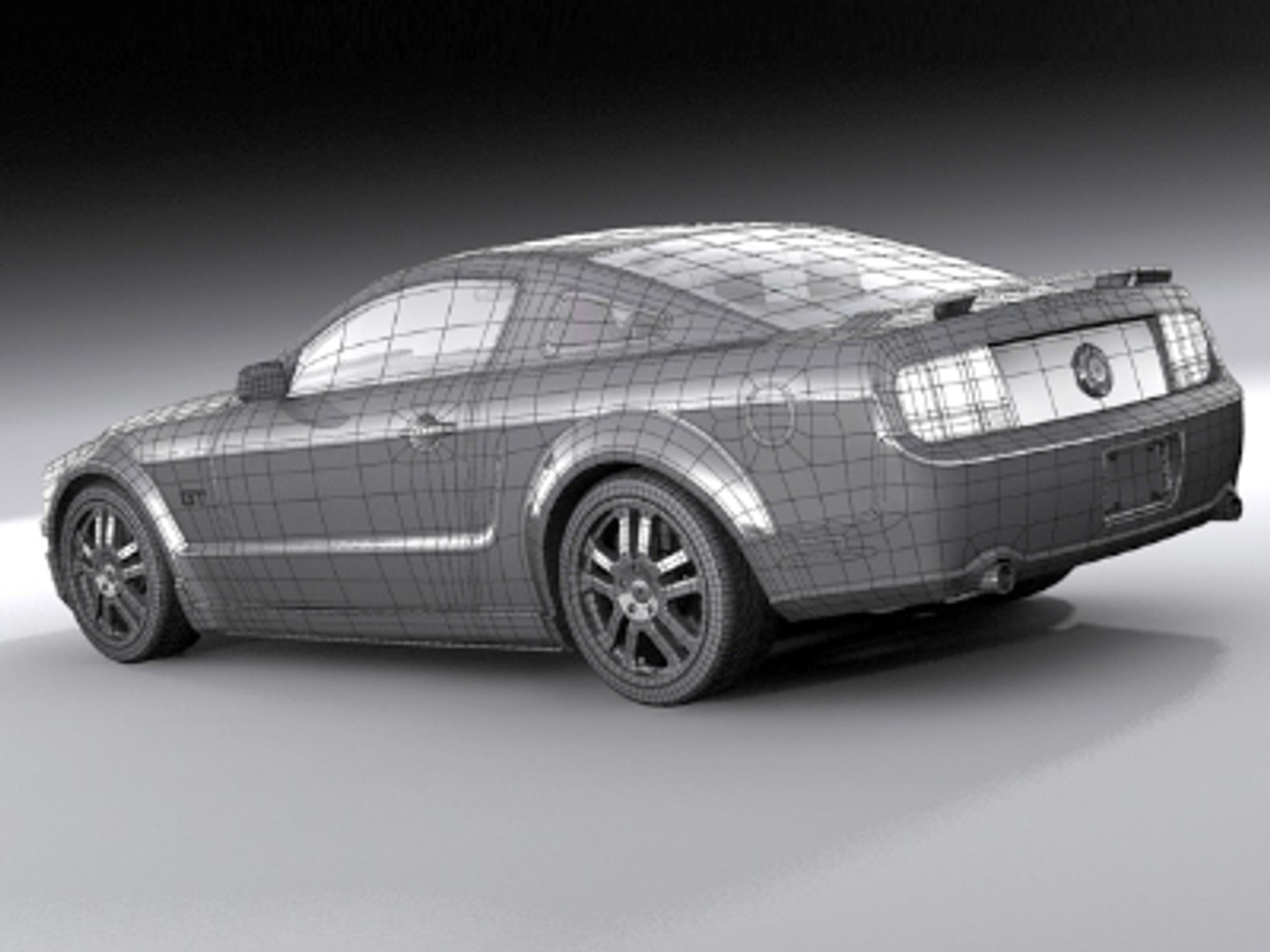2005 Mustang Gt 3d Model