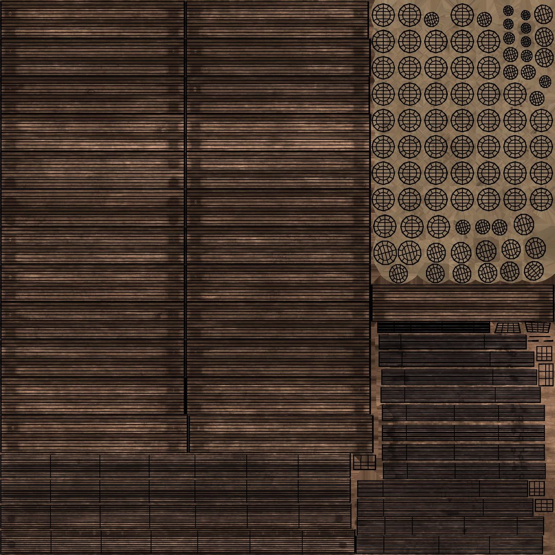 3D Real Wooden Raft Wood Model - TurboSquid 1398057