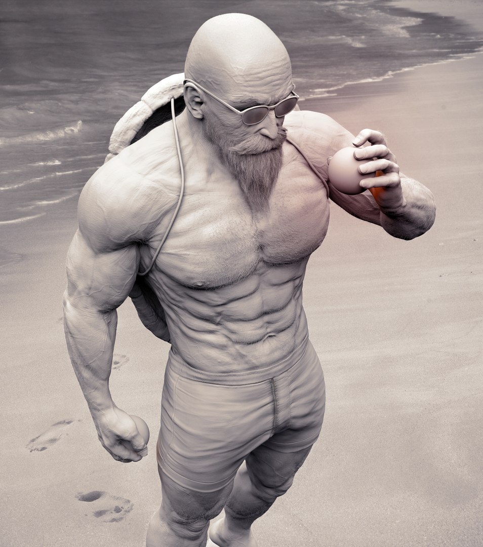 Young Male Roshi Character Model Zbrush 3D Model - TurboSquid 2377203