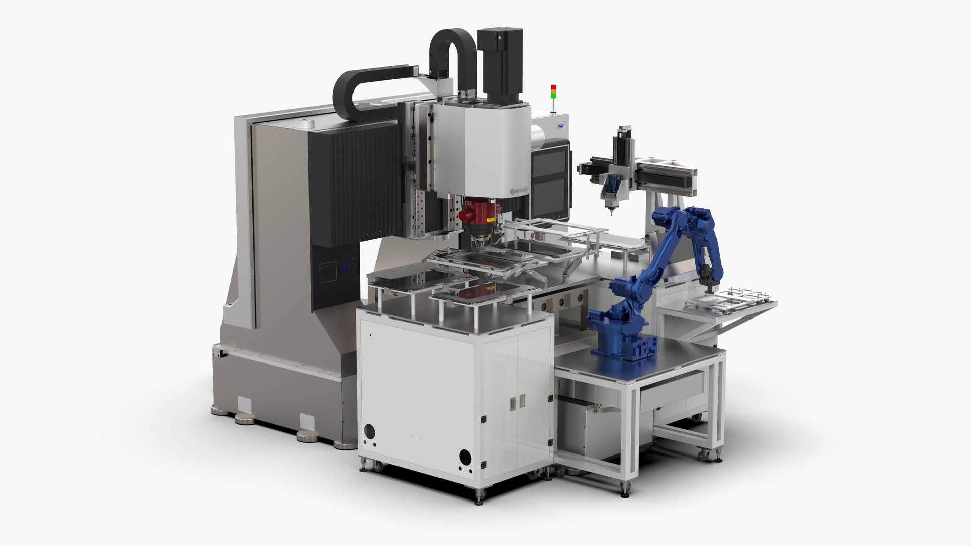 Fully Automatic Extrusion Welding Plate And Deburring Machine 3D Model ...