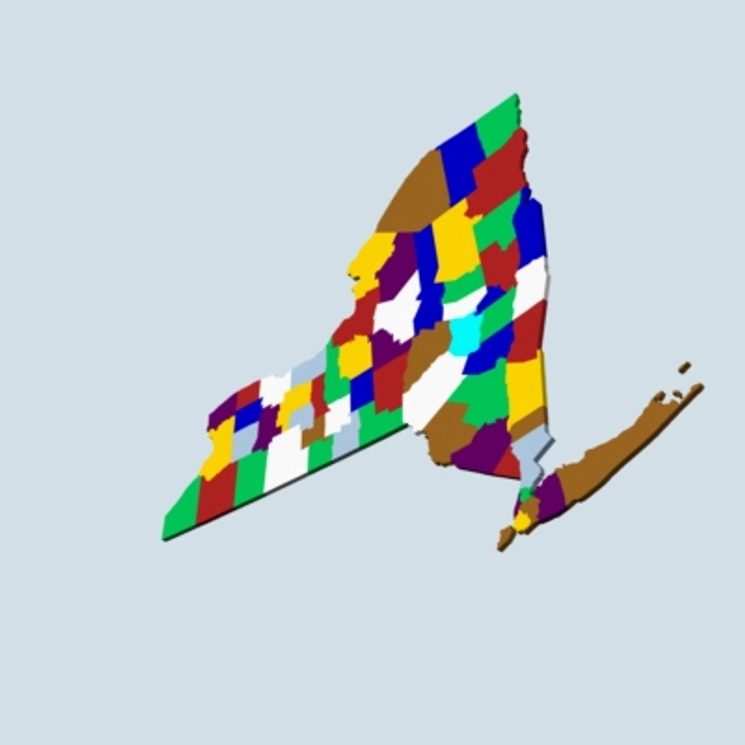 state counties 3d model