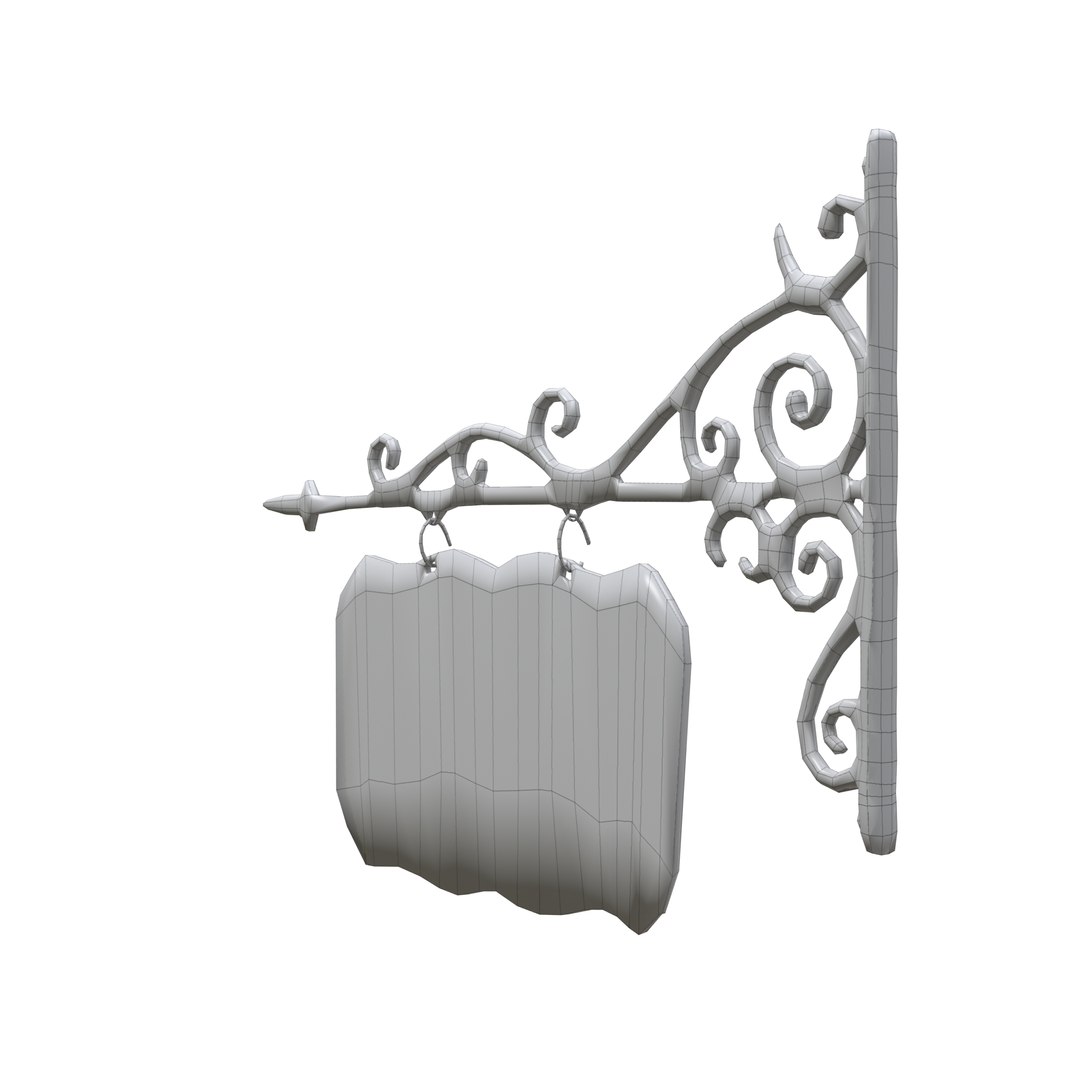 3d Model Cast Iron Signboard