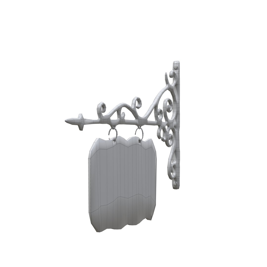 3d Model Cast Iron Signboard