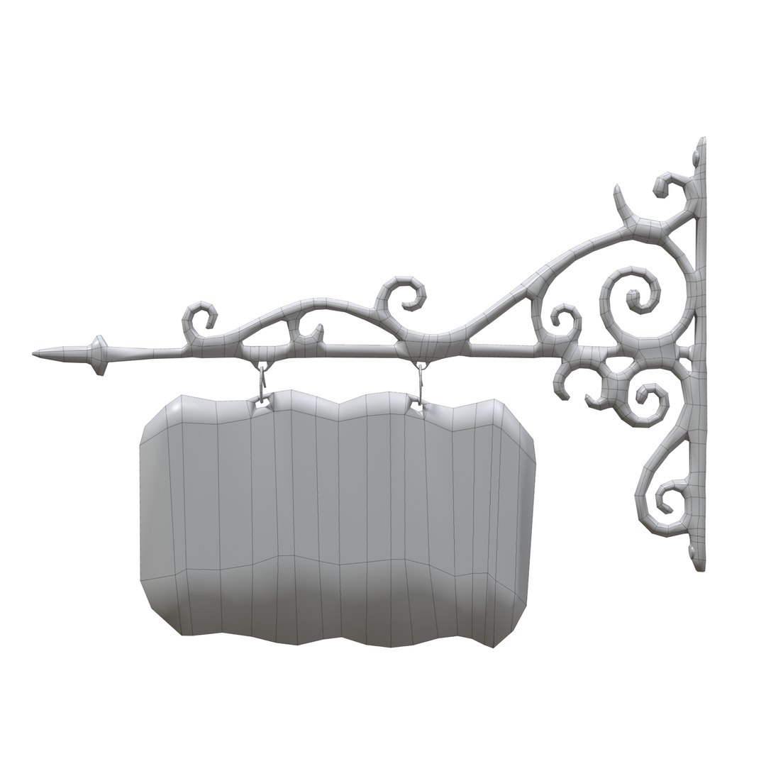 3d Model Cast Iron Signboard