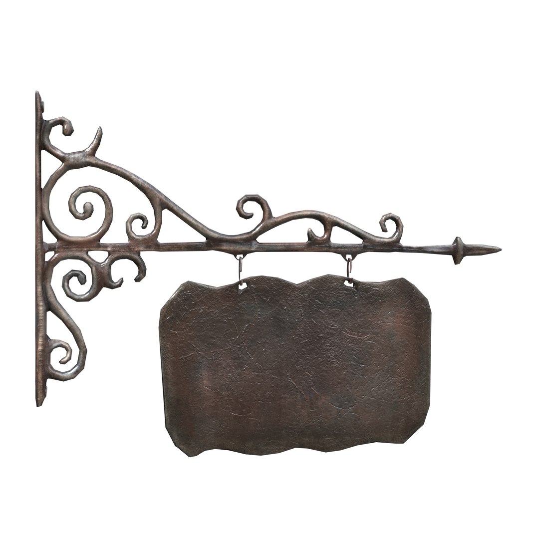 3d Model Cast Iron Signboard