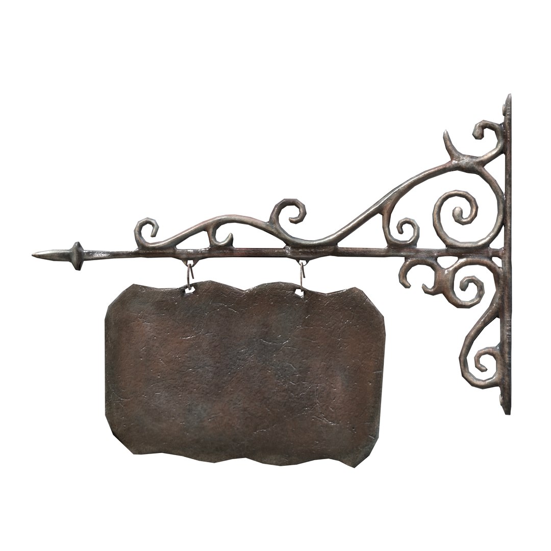 3d Model Cast Iron Signboard