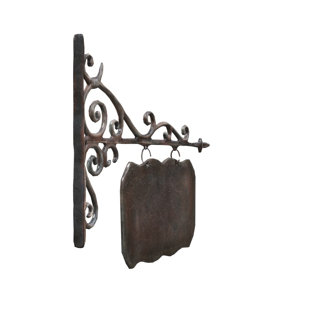3d Model Cast Iron Signboard