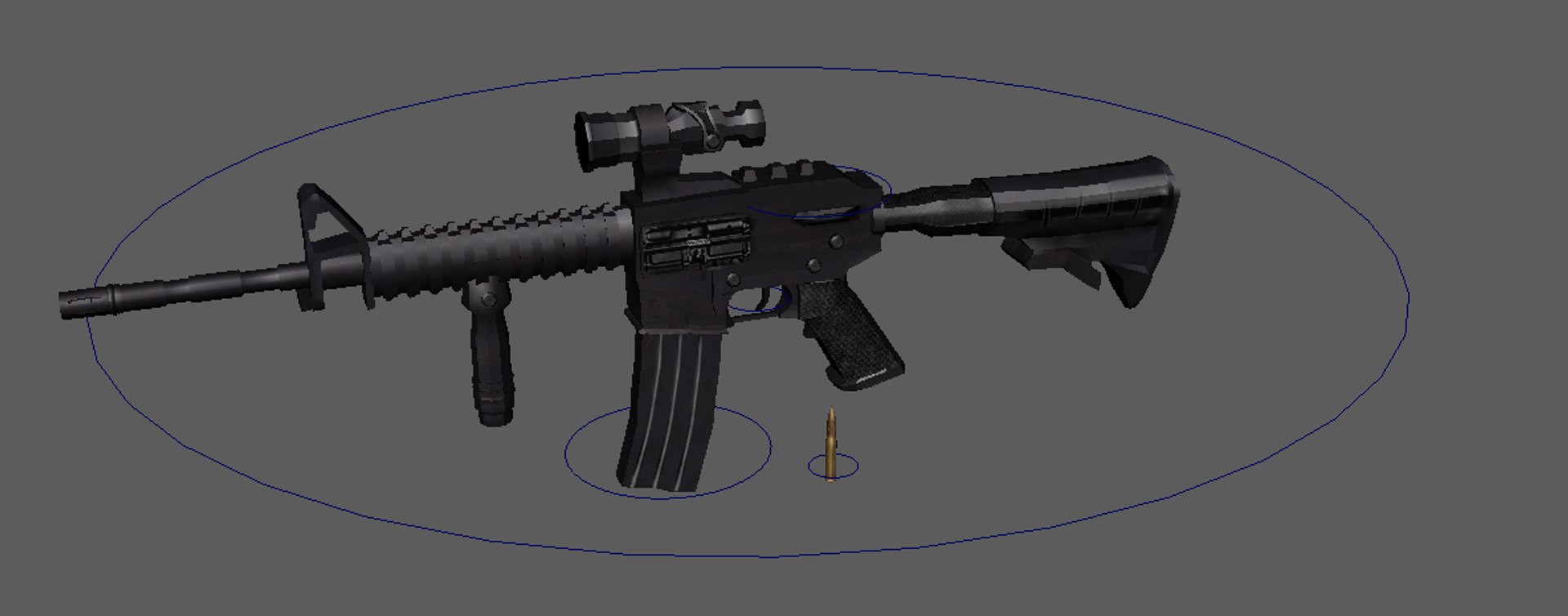 Rigged Machine Gun 3D - TurboSquid 1381470