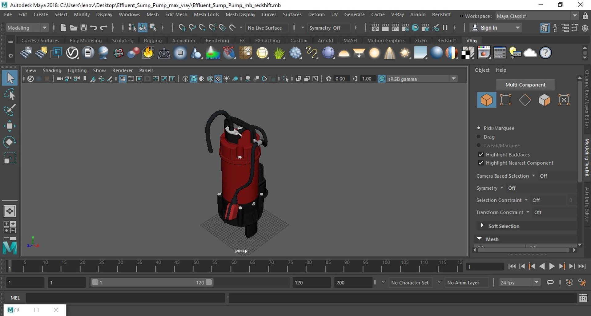 3D Model Effluent Sump Pump - TurboSquid 2415917