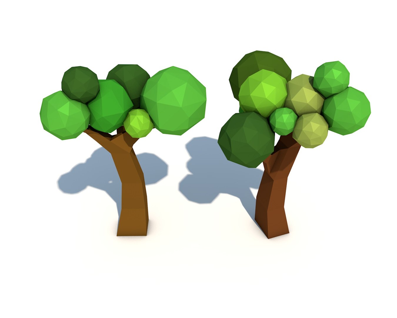 Trees Polygons 3d C4d