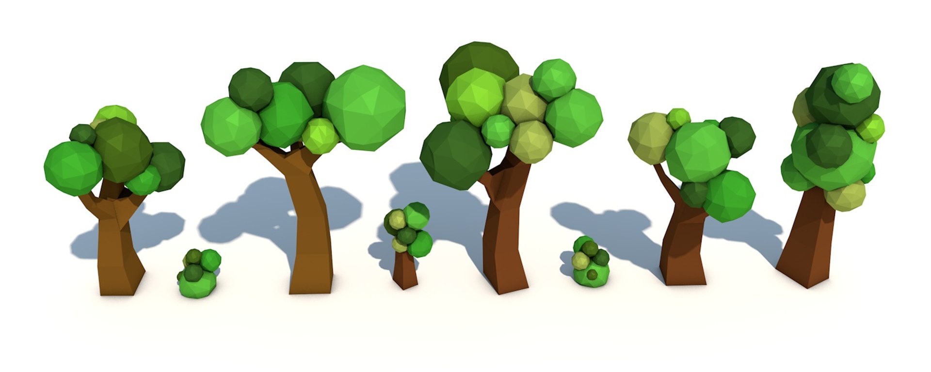 Trees Polygons 3d C4d