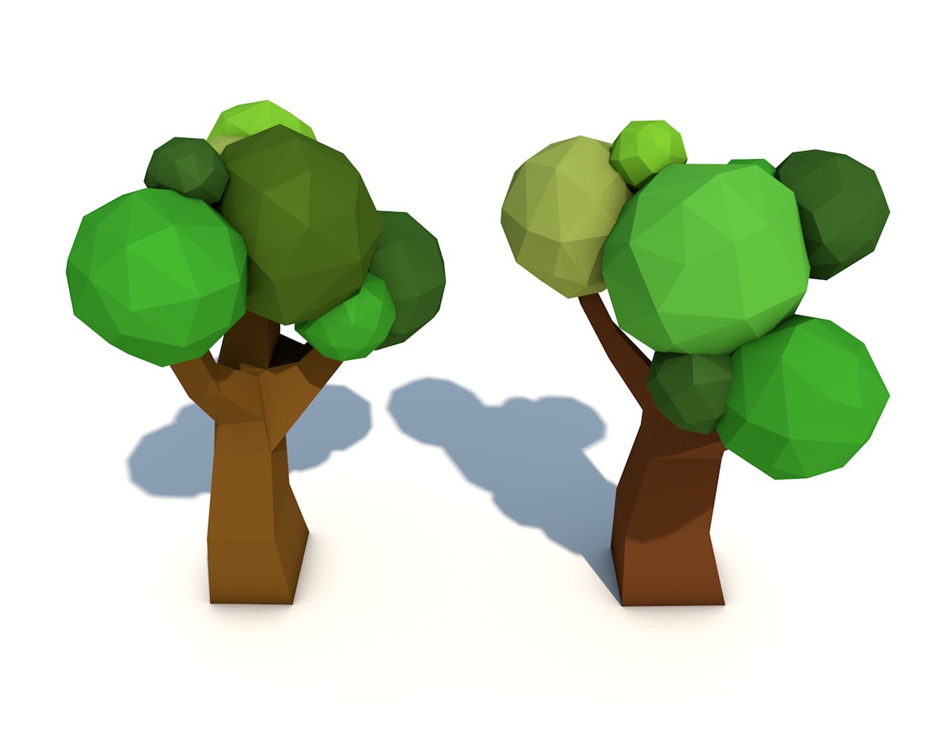 Trees Polygons 3d C4d