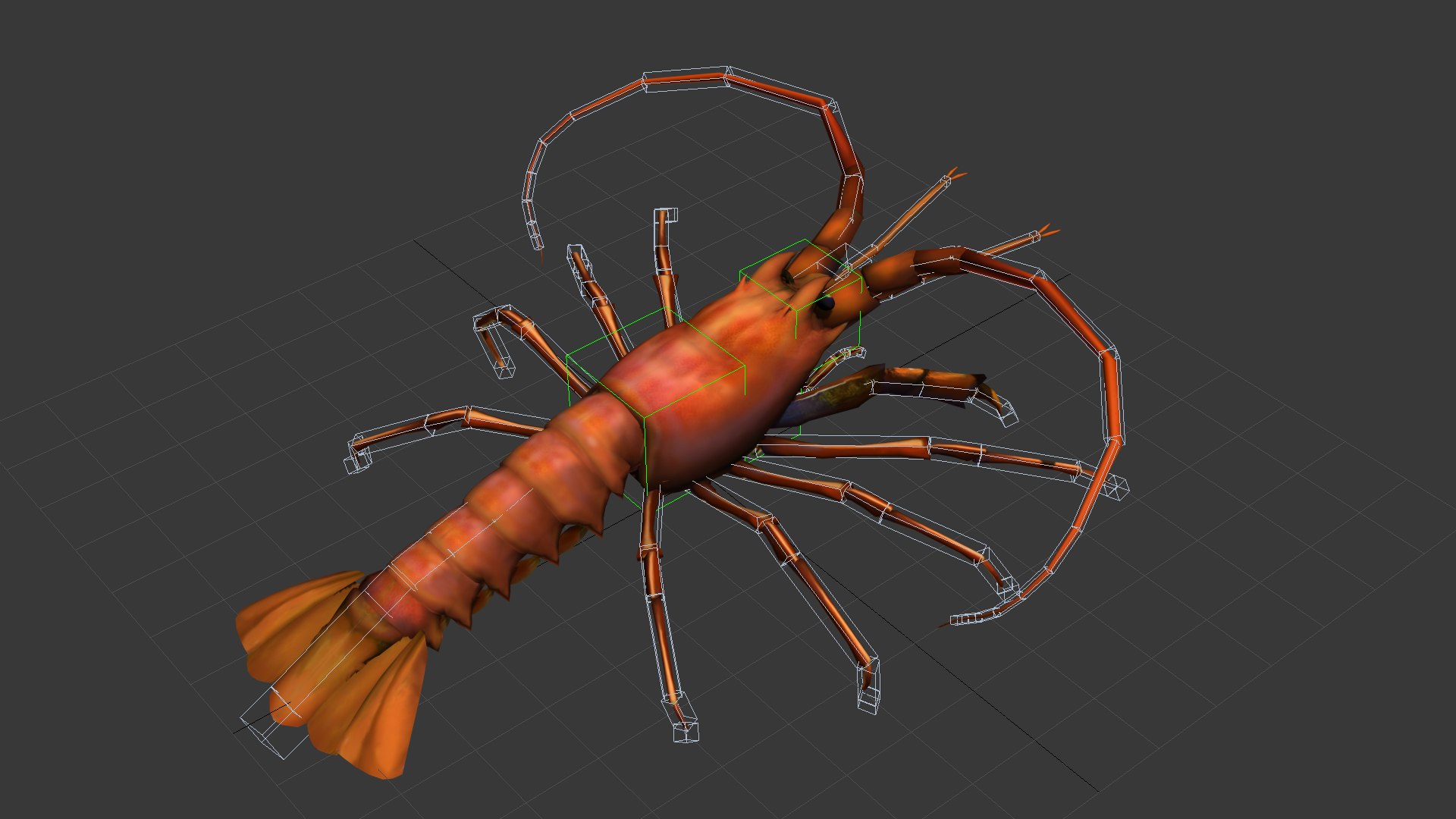 3D Animated Lobster Shrimp - TurboSquid 2152666