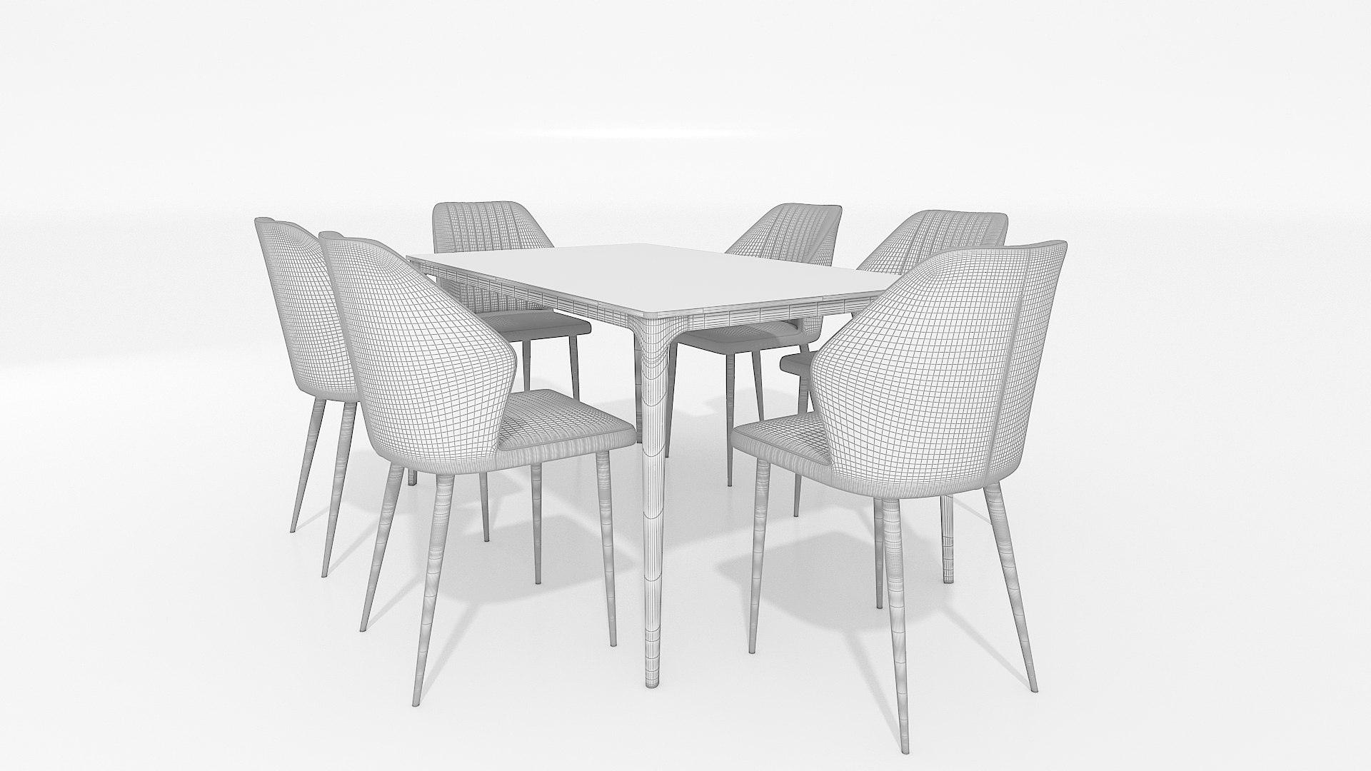 3D Dining Table Chair Realistic - TurboSquid 2071611