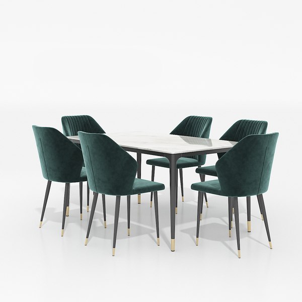 modelo 3d Dining Table Chair Realistic 3D model - TurboSquid 2071611