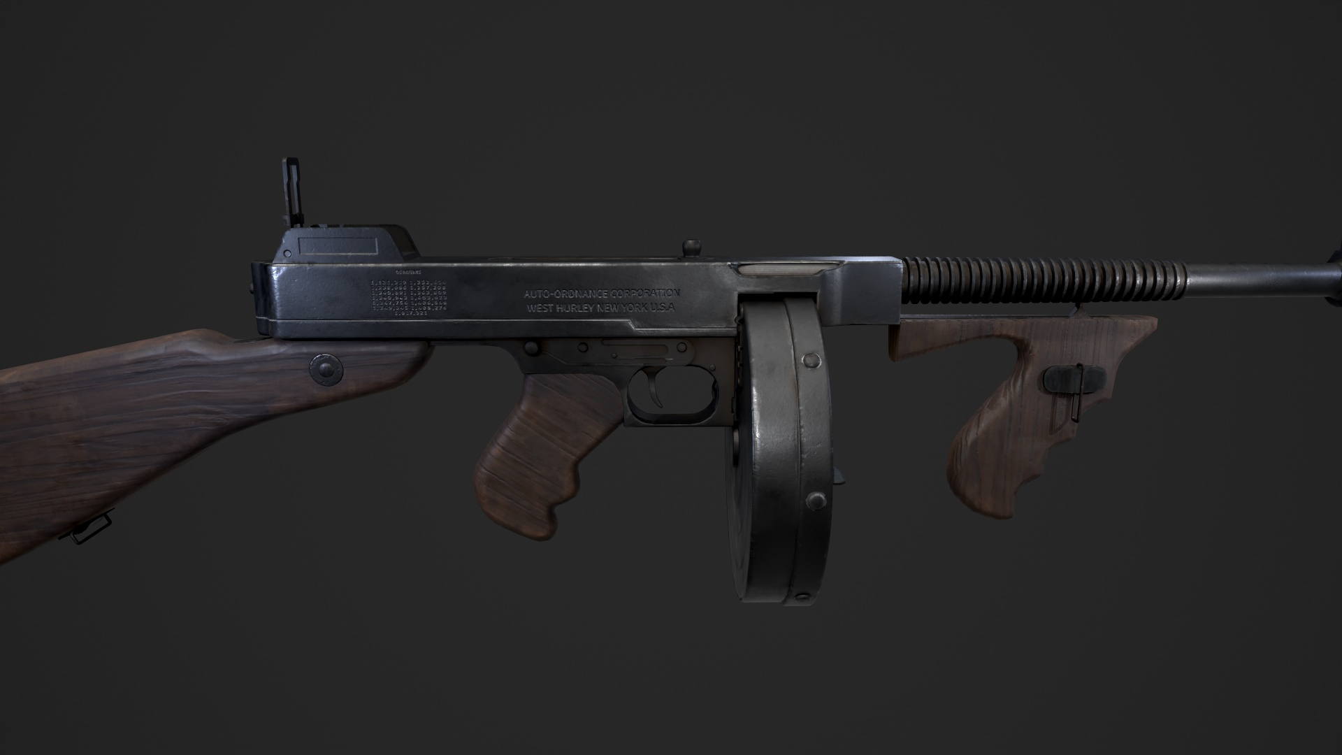 Thompson Submachine Gun Model - TurboSquid 1713004