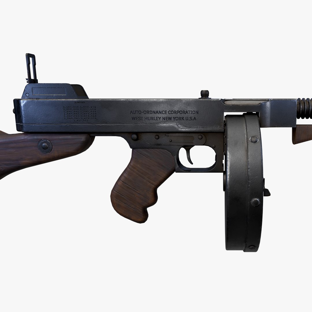 Thompson Submachine Gun Model - TurboSquid 1713004