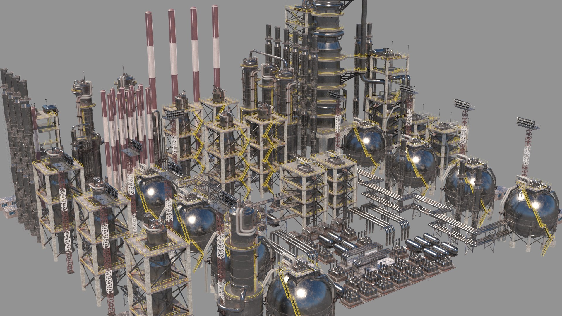 Oil Refinery 3D - TurboSquid 1549468