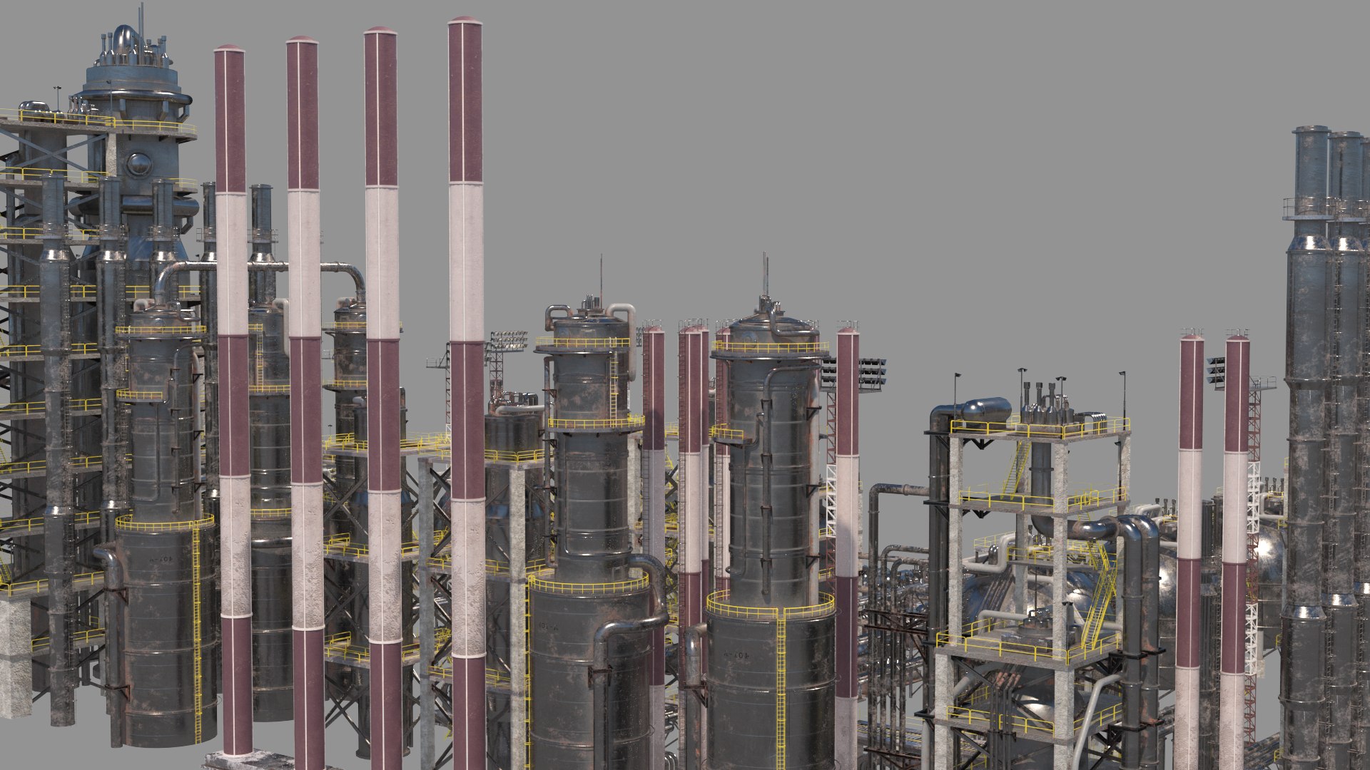 Oil Refinery 3D - TurboSquid 1549468